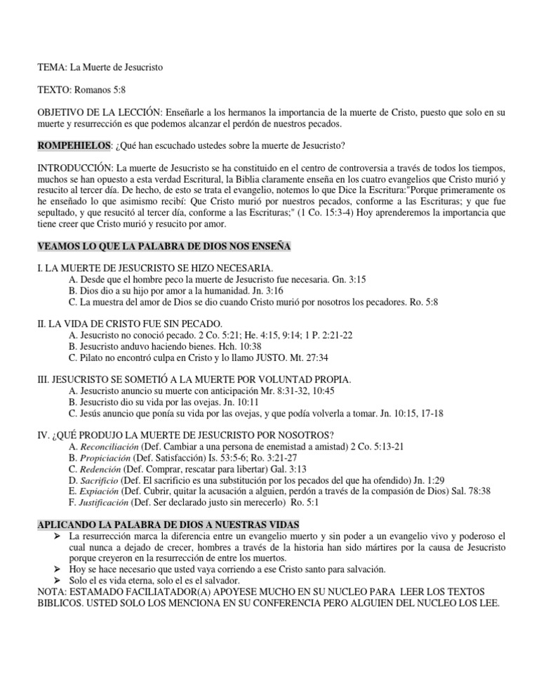 La importancia de la muerte de Cristo | PDF | La resurrección de Jesús ...