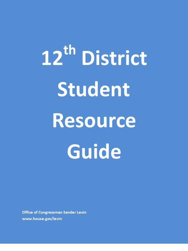 12th District Student Resource Guide | PDF | United States Congress ...