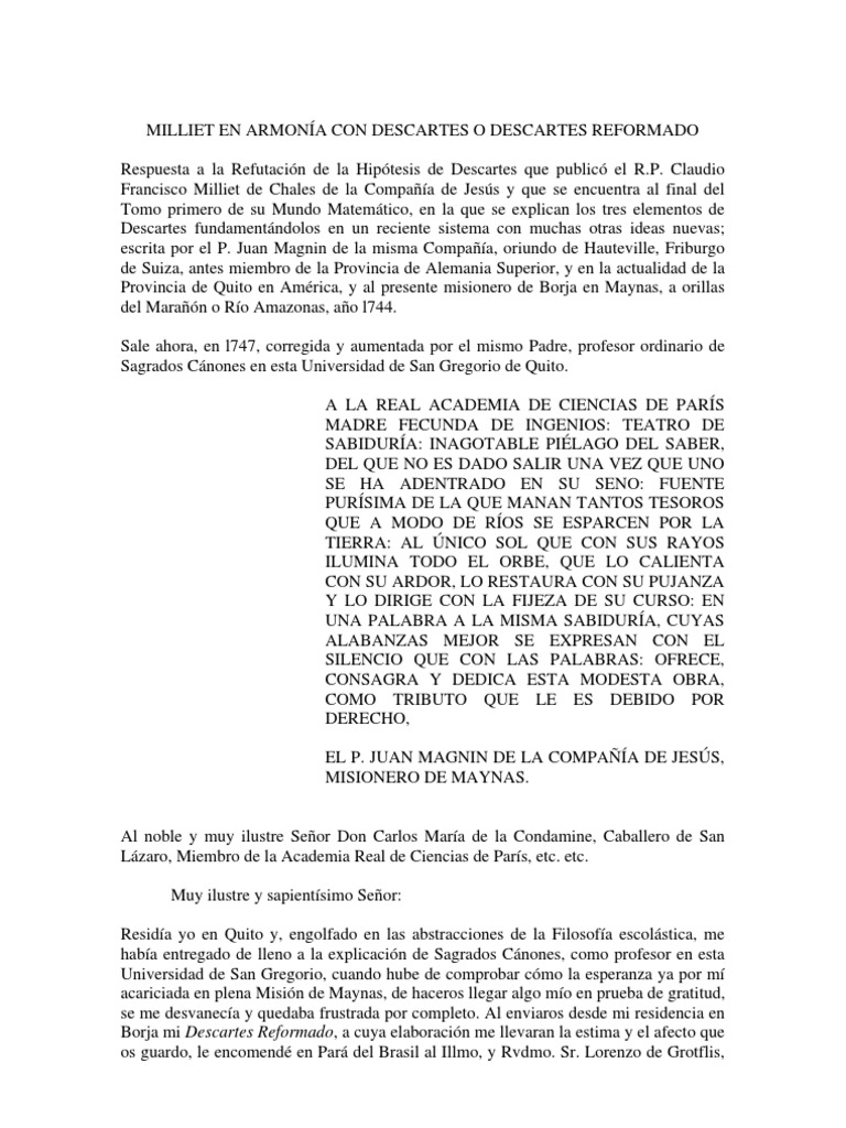 Reflexiones de Juan Magnin sobre Descartes | PDF | René Descartes ...