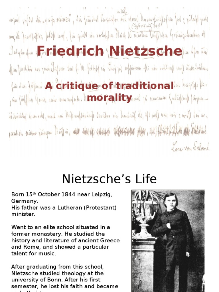 Nietzsche's Critique of Morality | PDF | Friedrich Nietzsche ...