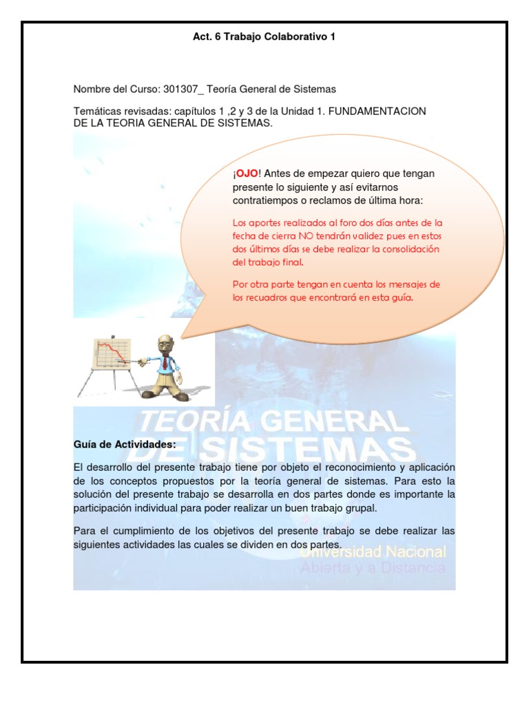 Guia TraCol 1 TGS | PDF | Teoría de sistemas | Foro de Internet