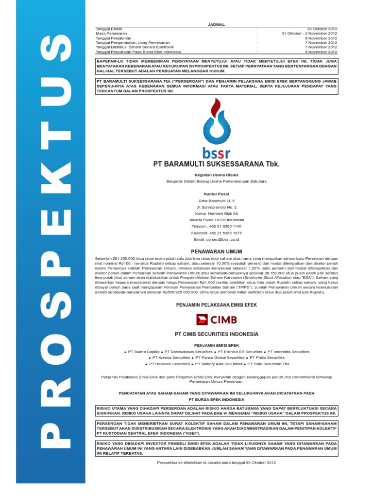 PROSPEKTUS PENAWARAN SAHAM PERDANA | PDF