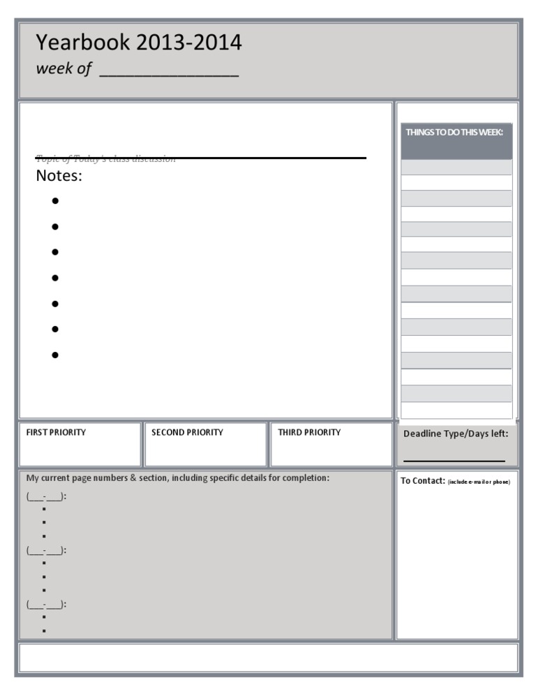 Yearbook Planning Guide 2013-14 | PDF