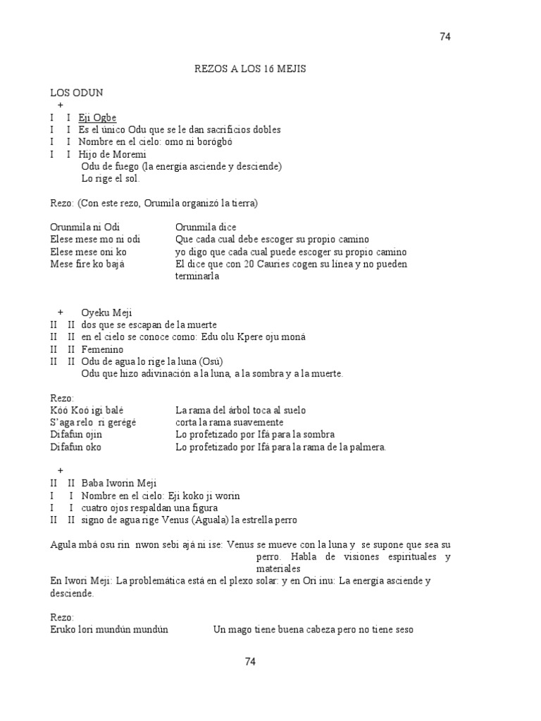 IFA Clases 008 Rezos Mejis | PDF | Revelación | Religión étnica
