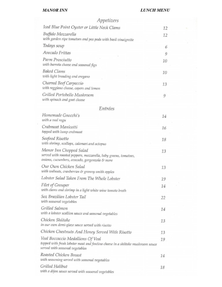Lunch Menu | PDF