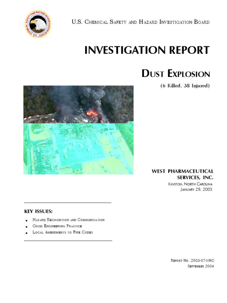 CSB - Dust Explosion Investigation Report | PDF | Fire Safety | Explosion