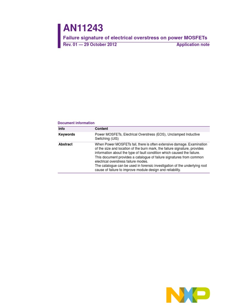 An 11243 | PDF | Field Effect Transistor | Damages
