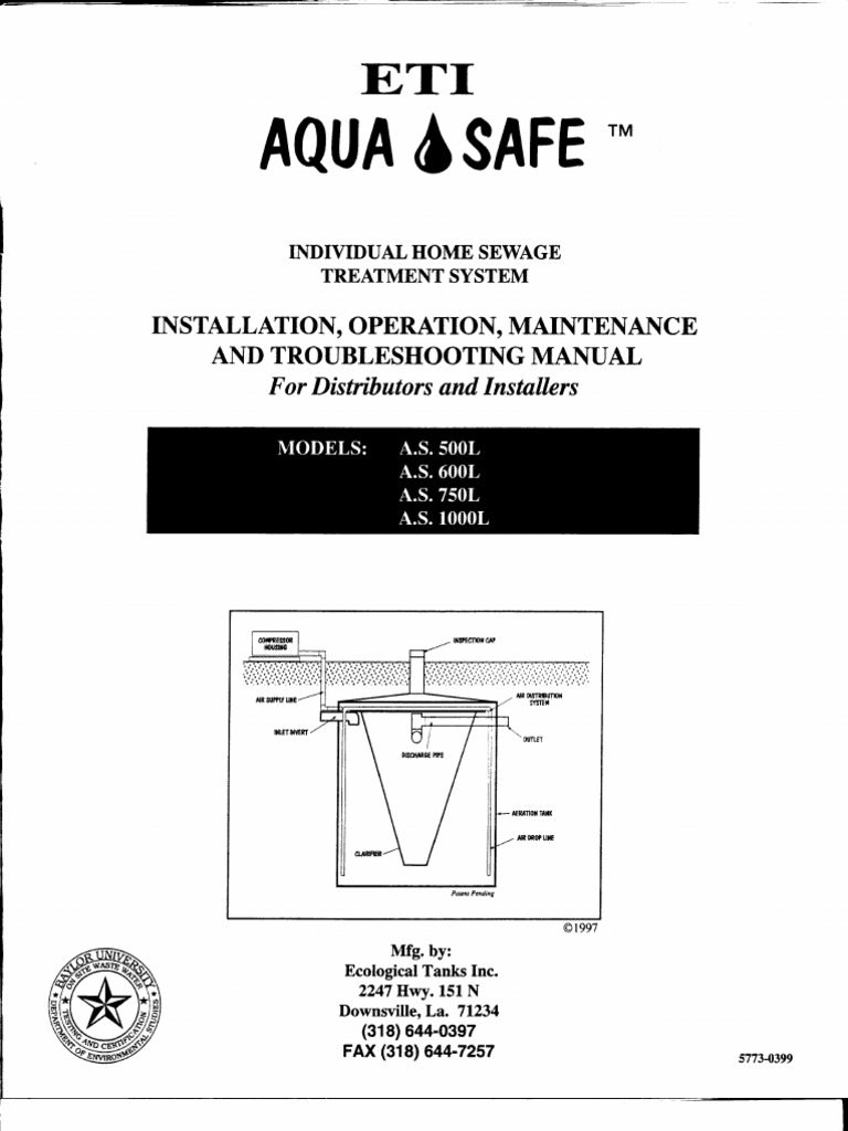 Aquasafe Septic System | Sewage Treatment | Environmental Technology