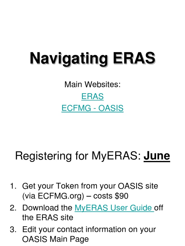 ERAS a Basic Guide to Your Application | Gmail | Email