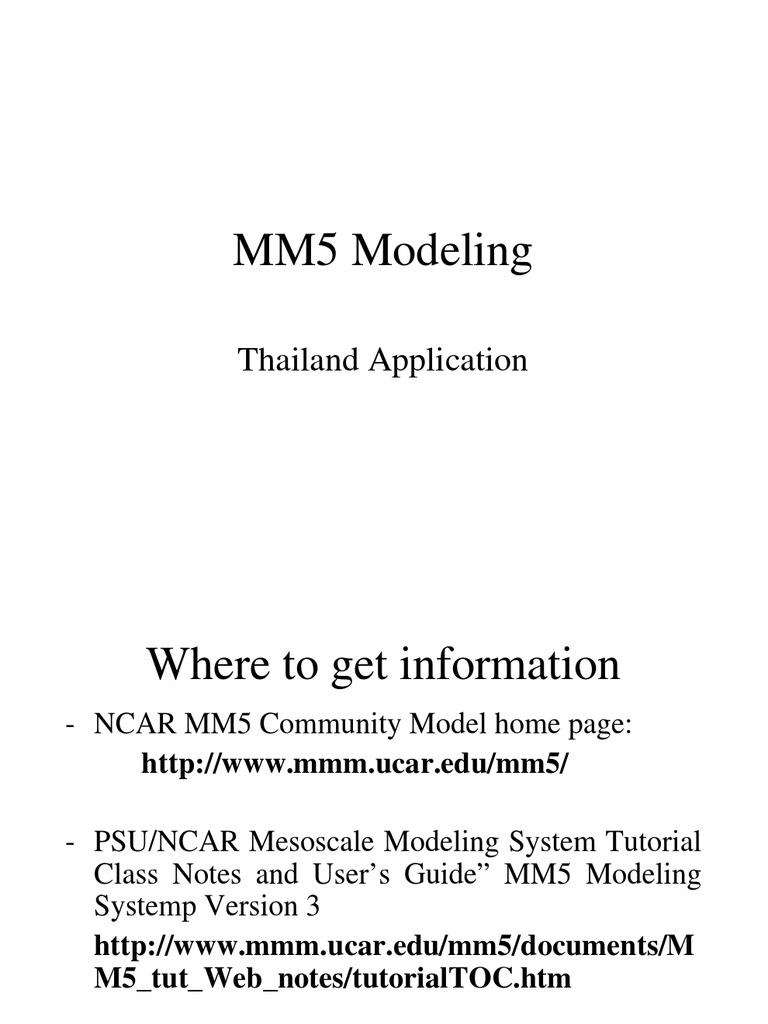 MM5 Modeling: Thailand Application | PDF | Cloud | Physical Geography