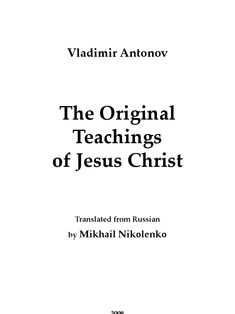 The Original Teachings of Jesus Christ | PDF | Repentance | Jesus