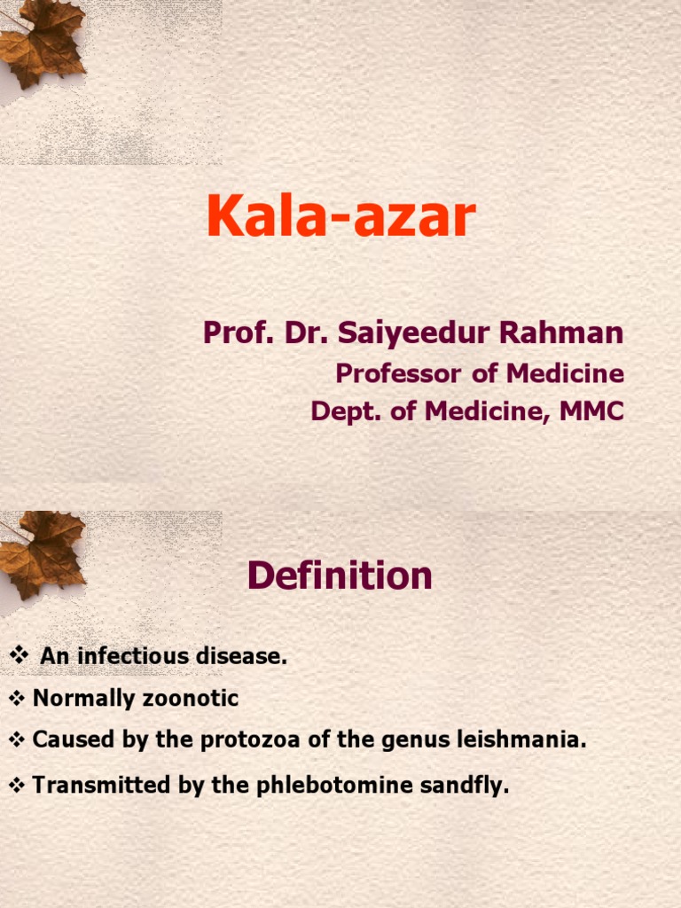 Kala-Azar (Leishmaniasis) Symptoms, Signs, Diagnosis | PDF | Immunology ...