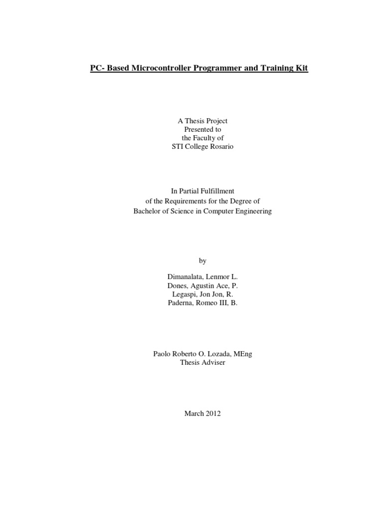 Pc Based Microcontroller Programmer And Training Kit Pdf Pic Microcontroller Microcontroller