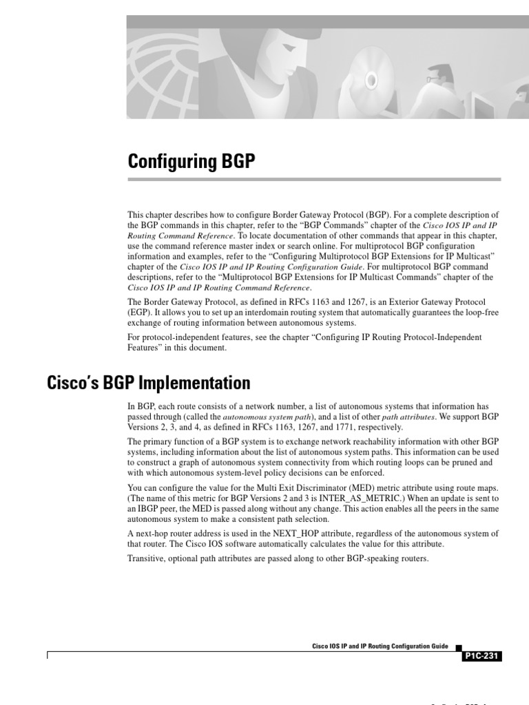 Configuring BGP: Cisco's BGP Implementation | PDF