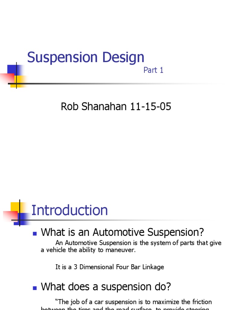 Automotive Suspension Basics | PDF | Suspension (Vehicle) | Automotive ...