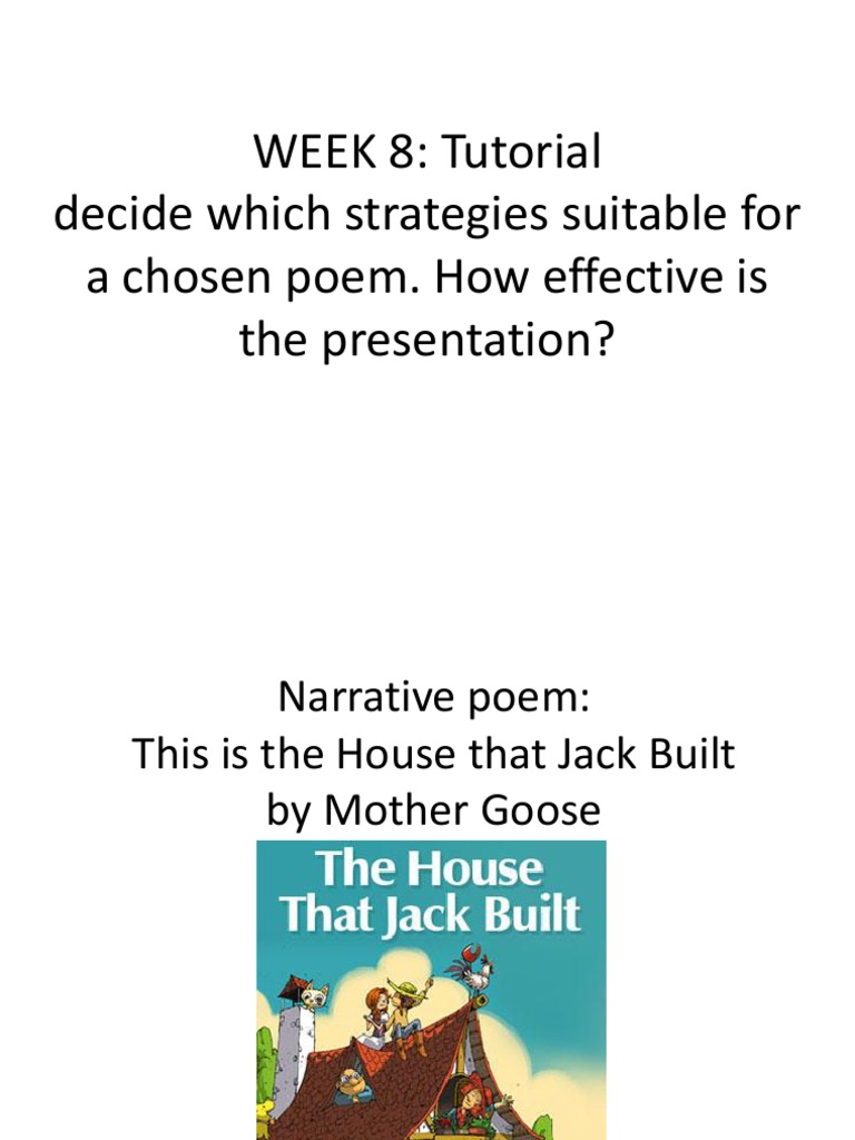 Week 8 - (Tutorial) This Is The House That Jack Built | PDF | Children ...