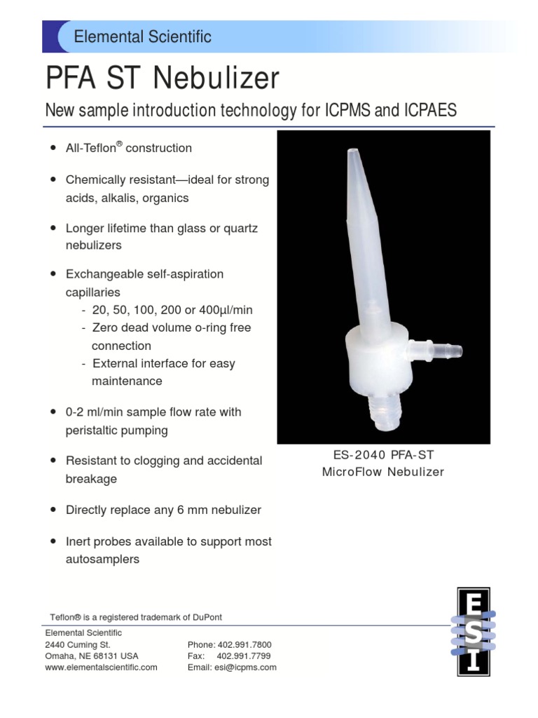 PFA-ST Nebulizer | PDF