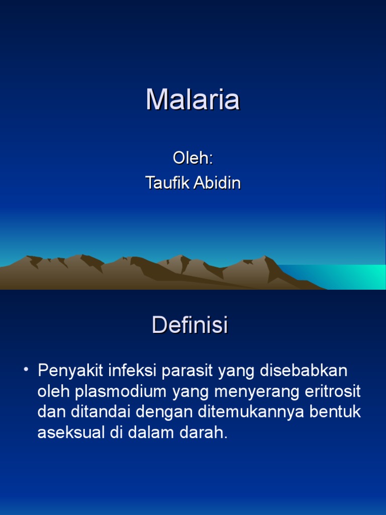 Penyakit Malaria: Definisi dan Gejala | PDF | Sains & Matematika