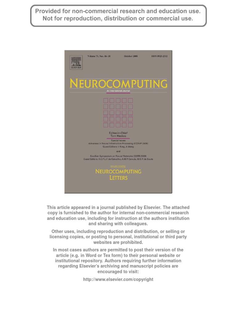 NEUROCOMPUTING 2008 | Memory | Synapse