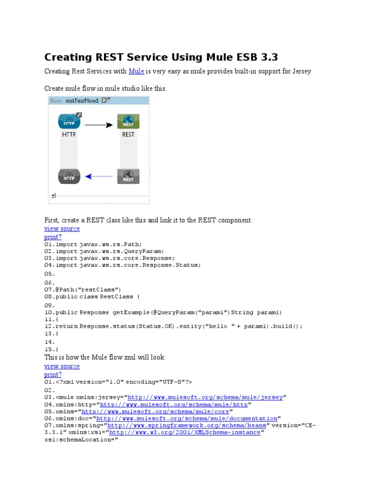 Creating REST Service Using Mule ESB 3 | PDF