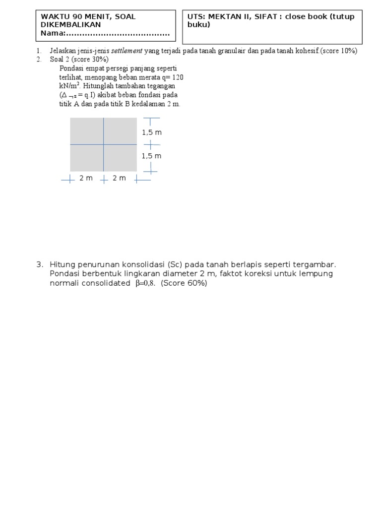 Contoh Soal Uts Mektan 2 | PDF