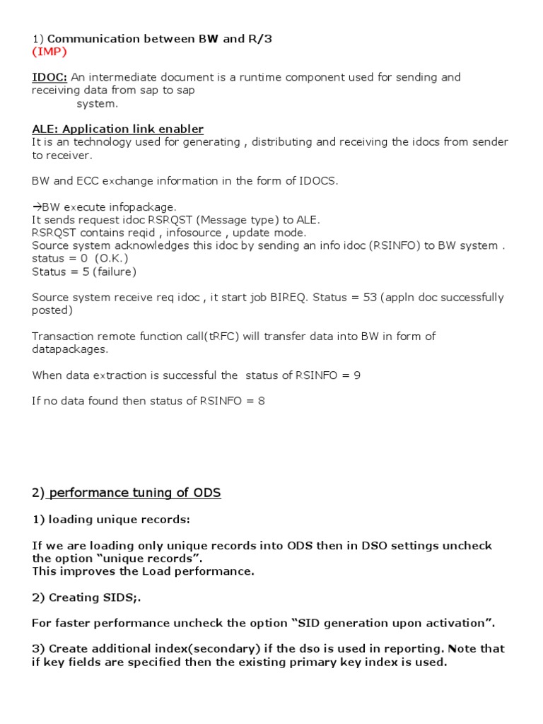 Sap BW 7 3 Imp | PDF | Cpu Cache | Data Buffer