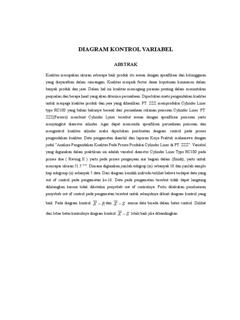 Diagram Kontrol Variabel | PDF