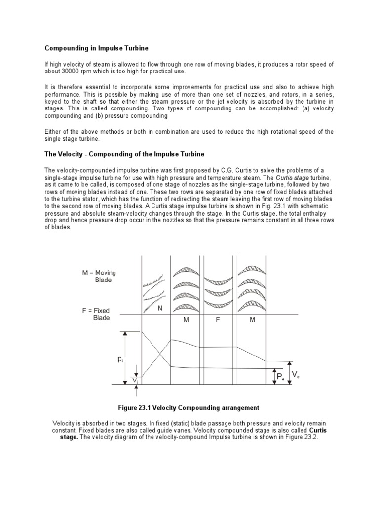 Compounding Methods in Impulse Turbines | PDF | Turbine | Engines