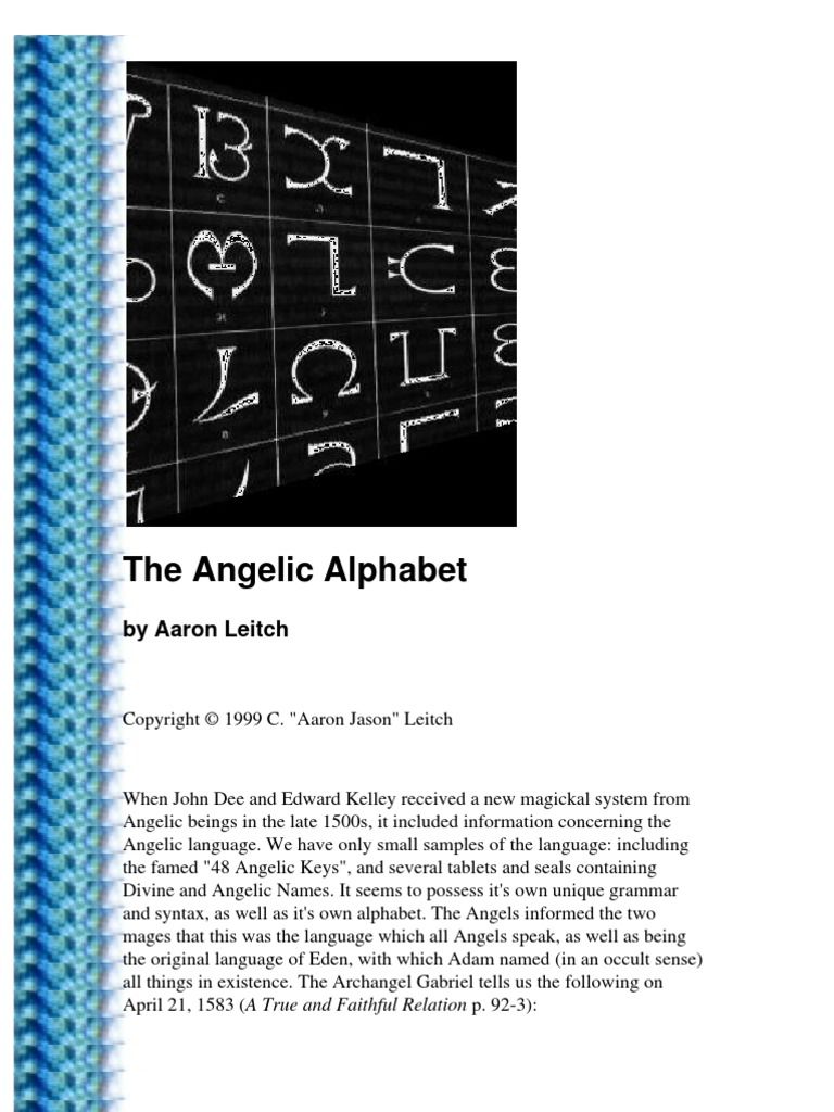 Angelic Alphabet | Horoscope | Magick (Thelema)