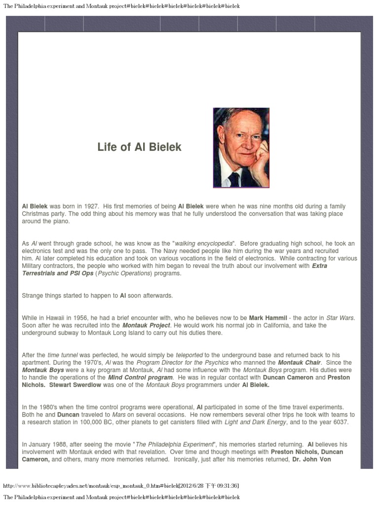 The Philadelphia Experiment and Montauk Project#Bielek#Bielek#Bielek# ...