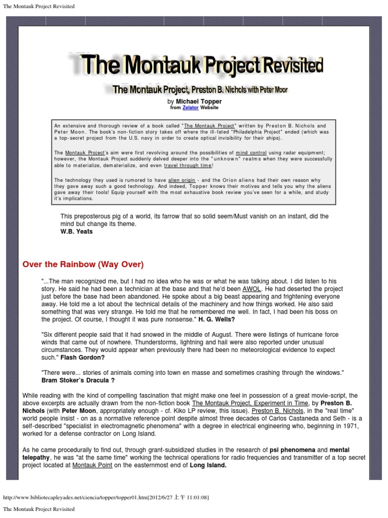 Sci-Fi Conspiracy: Montauk Project | PDF | Transmitter | Detector (Radio)