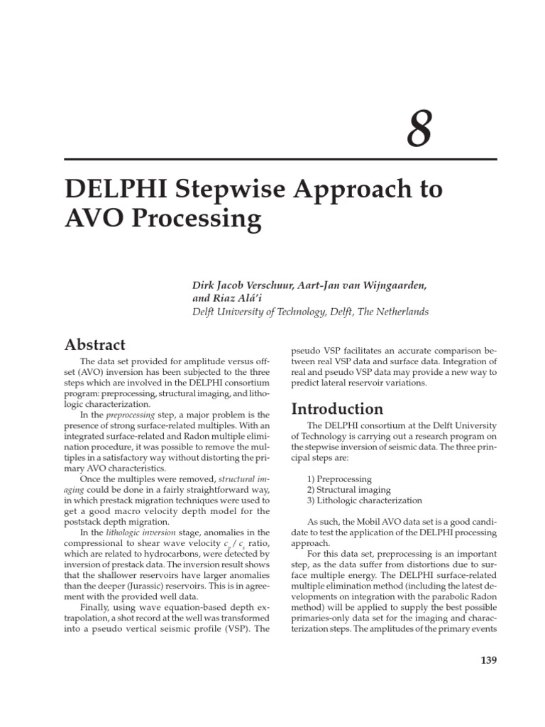 DELPHI AVO Processing Methodology | PDF