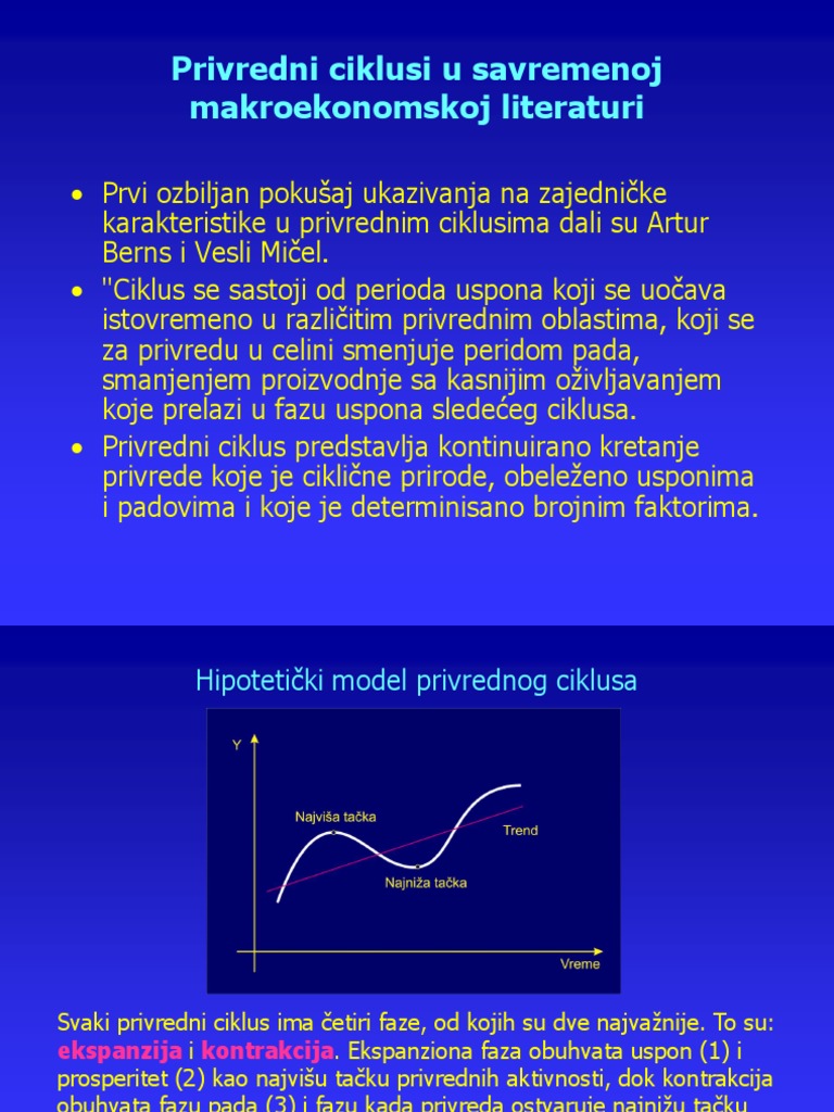 Privredni Ciklusi U Savremenoj Makroekonomskoj Literaturi | PDF