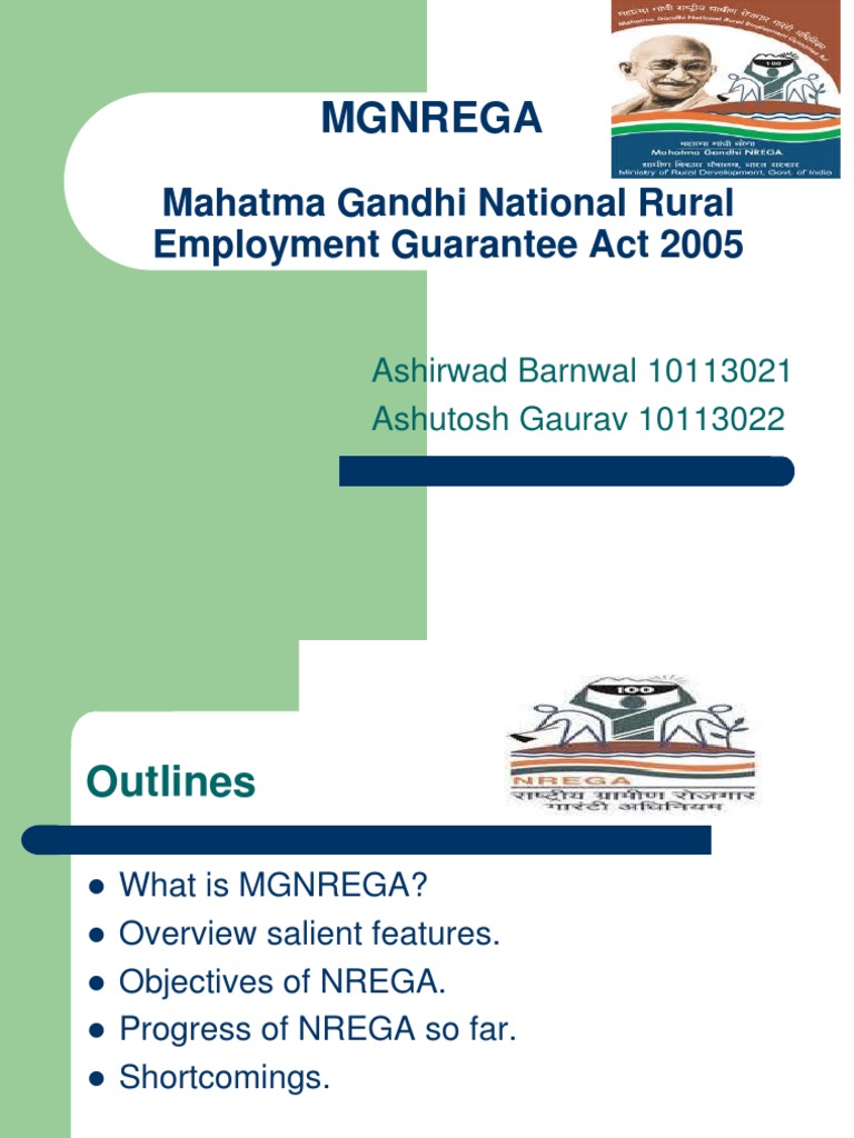 MGNREGA 2005: Features and Objectives | PDF