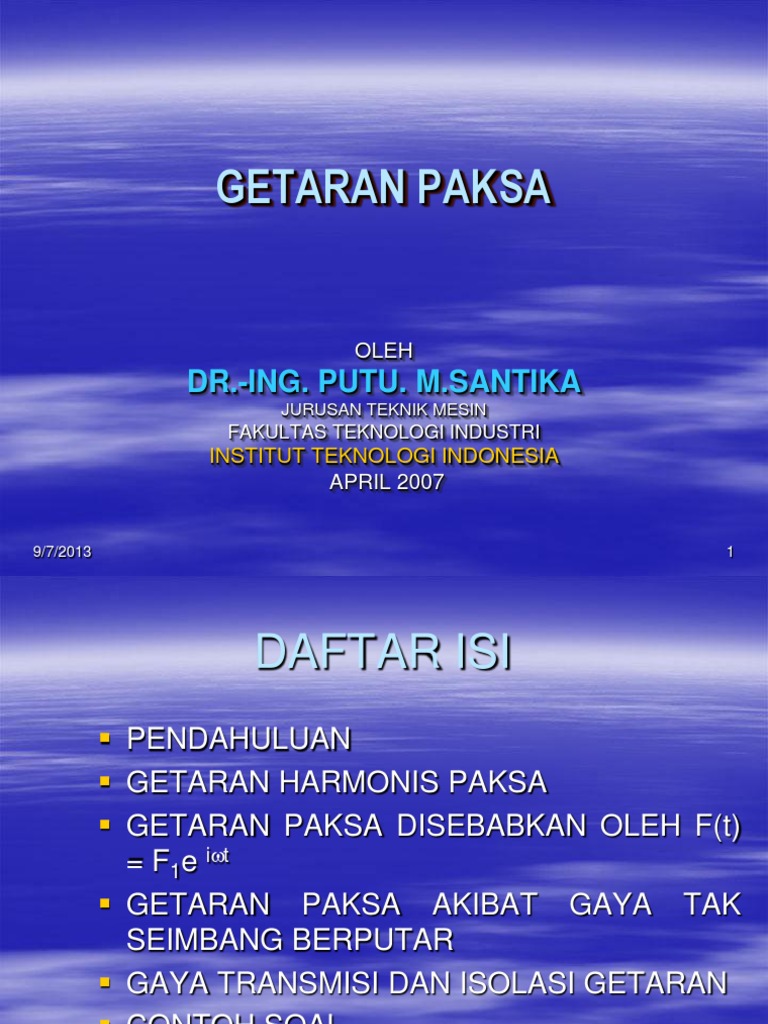 Getaran Paksa: Konsep dan Aplikasi | PDF | Sains & Matematika
