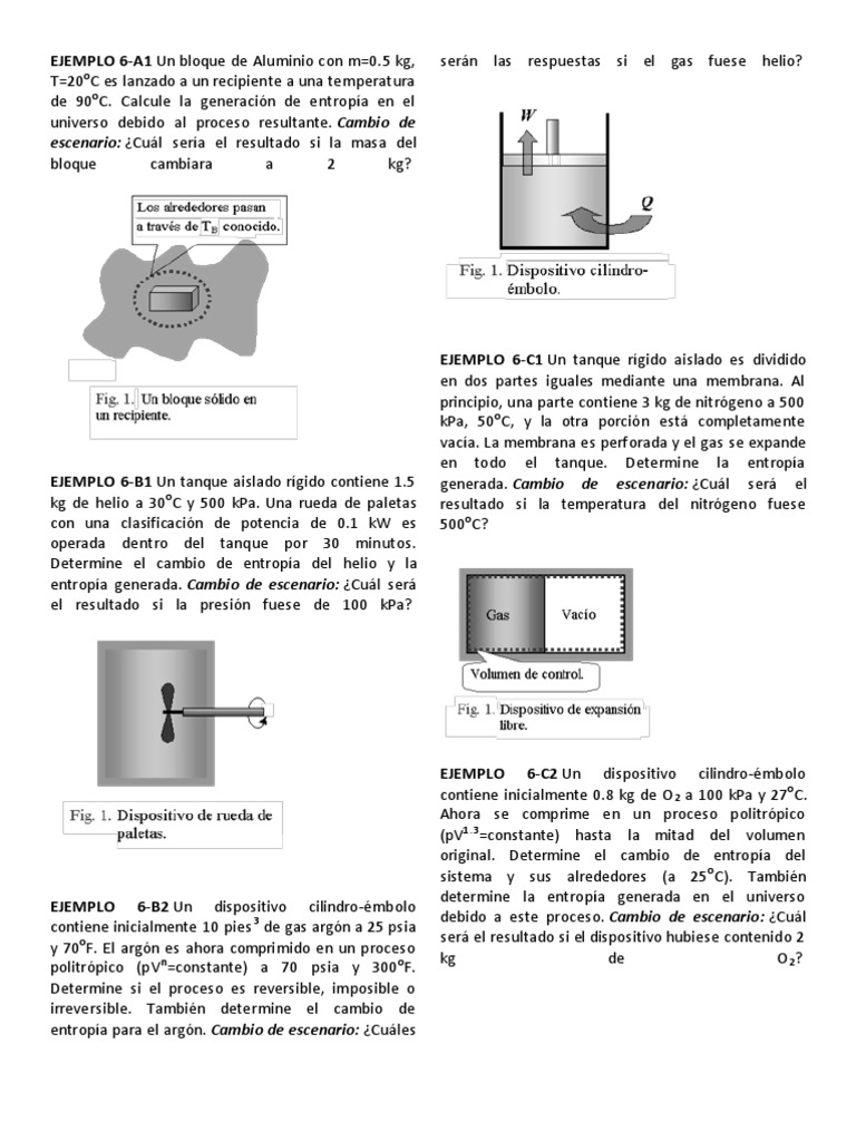 Ejercicios Termo | PDF | Entropía | Compresor de gas
