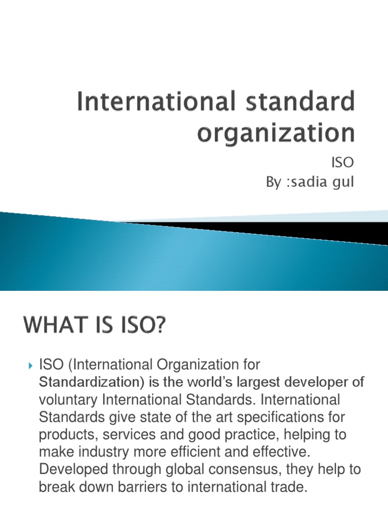 International Standard Organization | Download Free PDF | Quality ...