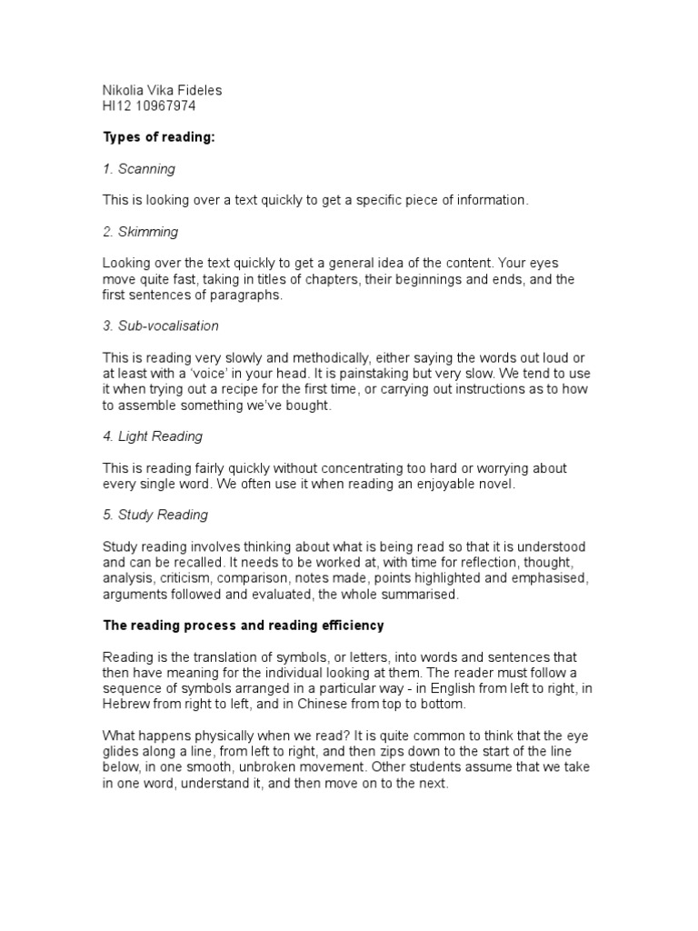 types-of-reading-and-reading-techniques-pdf-reading-process-books