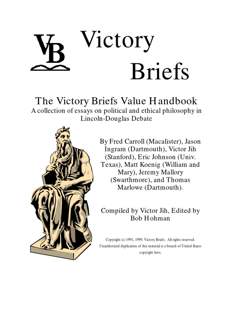 LD Victory Briefs Value Handbook 1 of 3 | PDF
