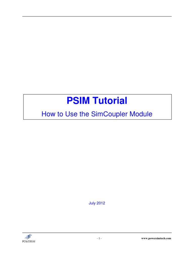 Tutorial Simcoupler Module | PDF | Matlab | Parameter (Computer Programming)