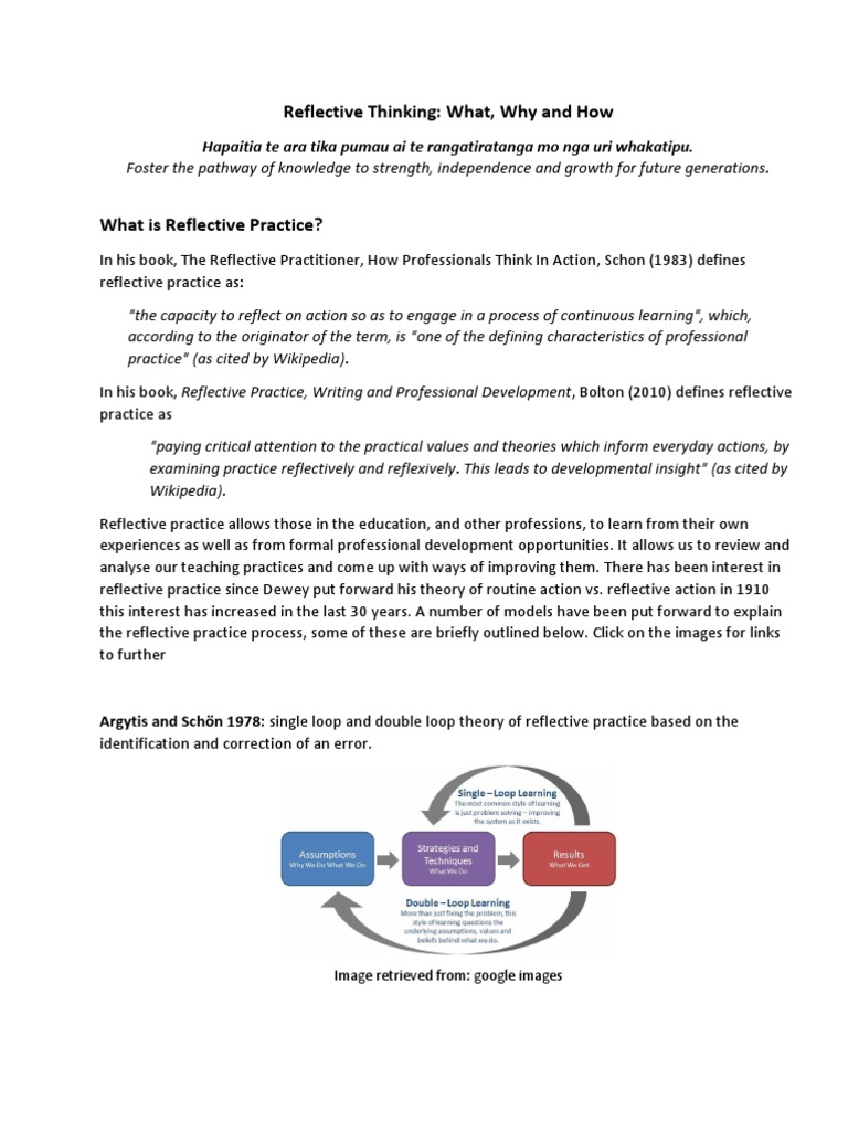 Reflective Practice What Why and How | PDF | Reflective Practice ...