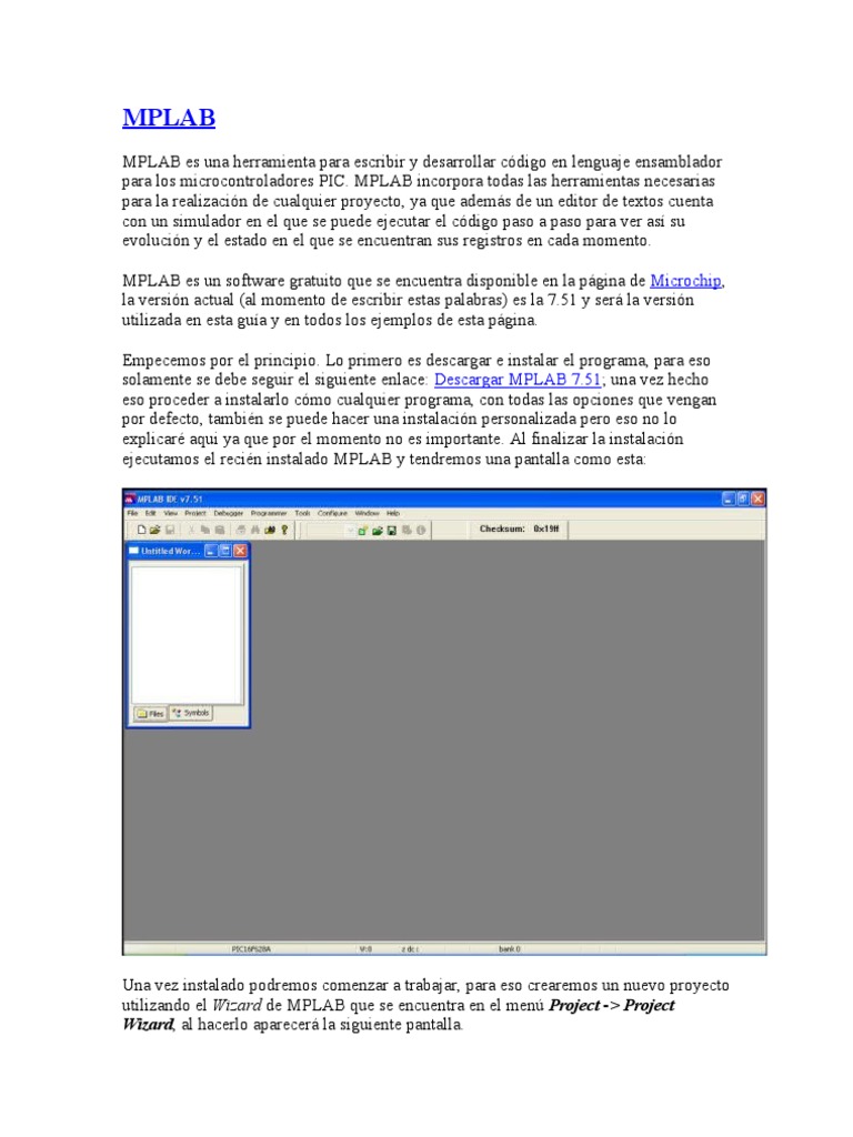Manual de Uso Mplab para Programar | PDF | Programa de computadora | Programación