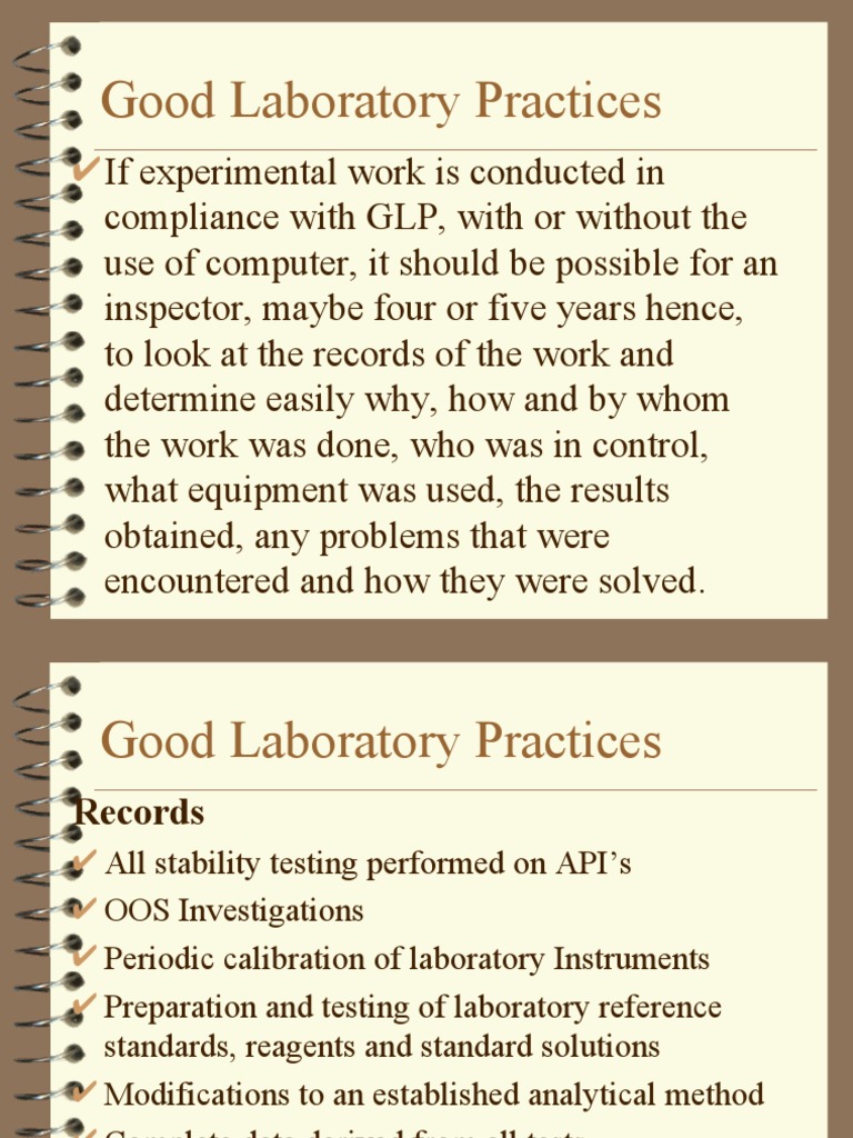 GLP | PDF | Verification And Validation | Evaluation Methods