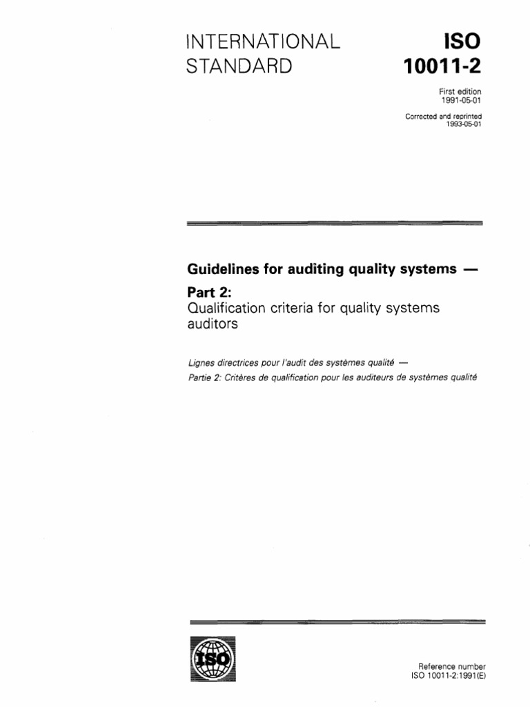 Iso 10011-2 | Audit | Competence (Human Resources)