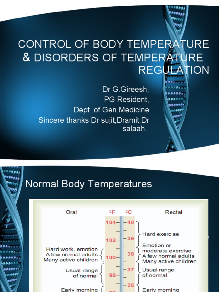 Control of Body Temperature &disorders of Its | PDF | Fever | Hyperthermia