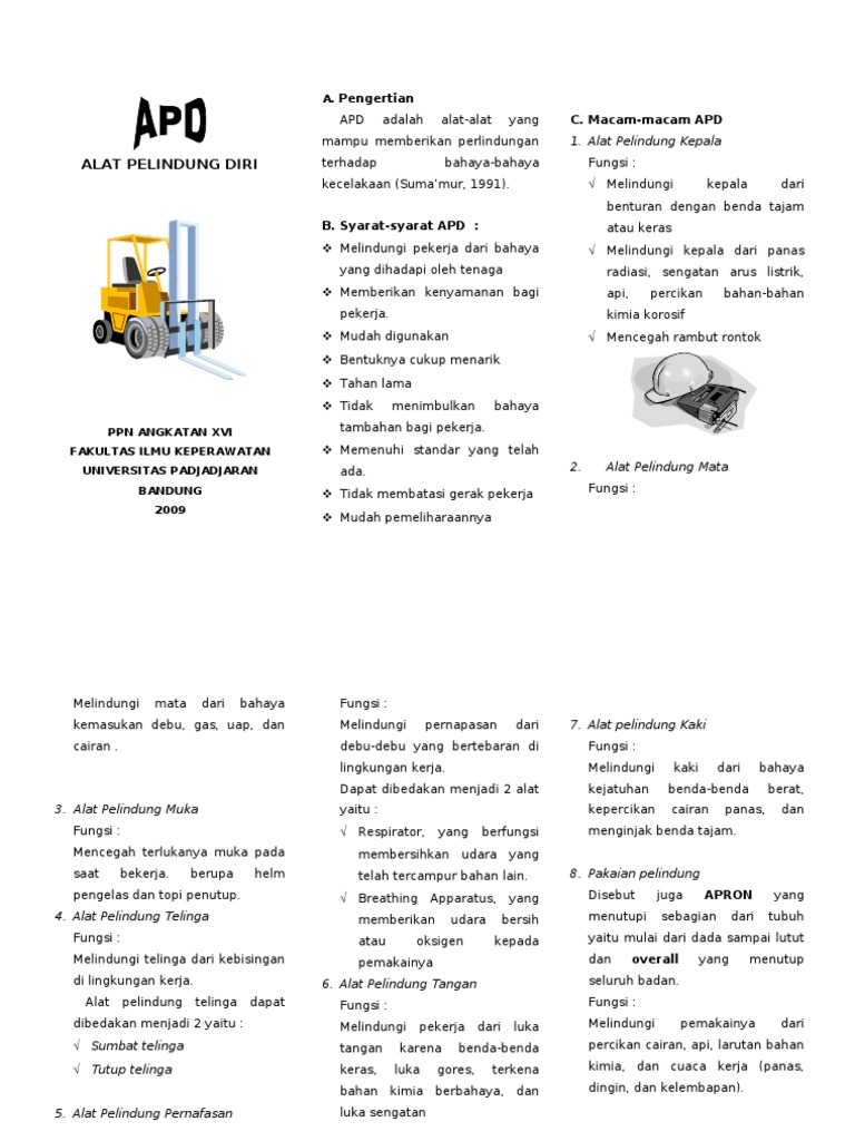 Leaflet APD Diri | PDF | Teknologi & Rekayasa