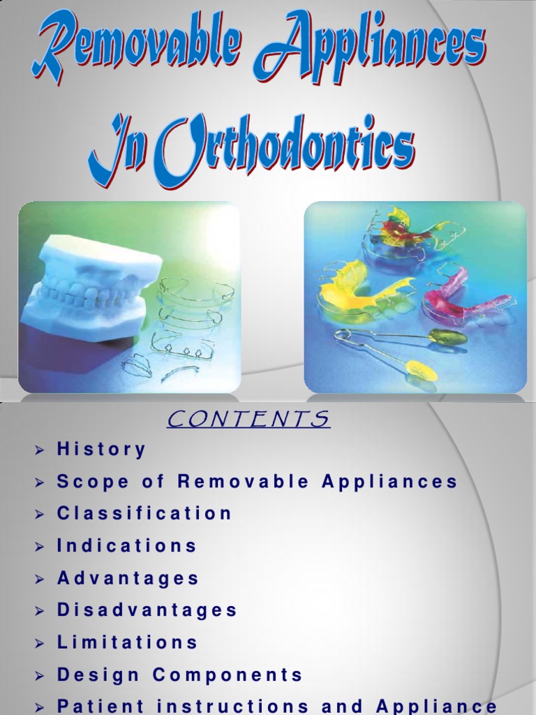 Basic Removable Appliances Design | PDF | Tooth | Dental Anatomy