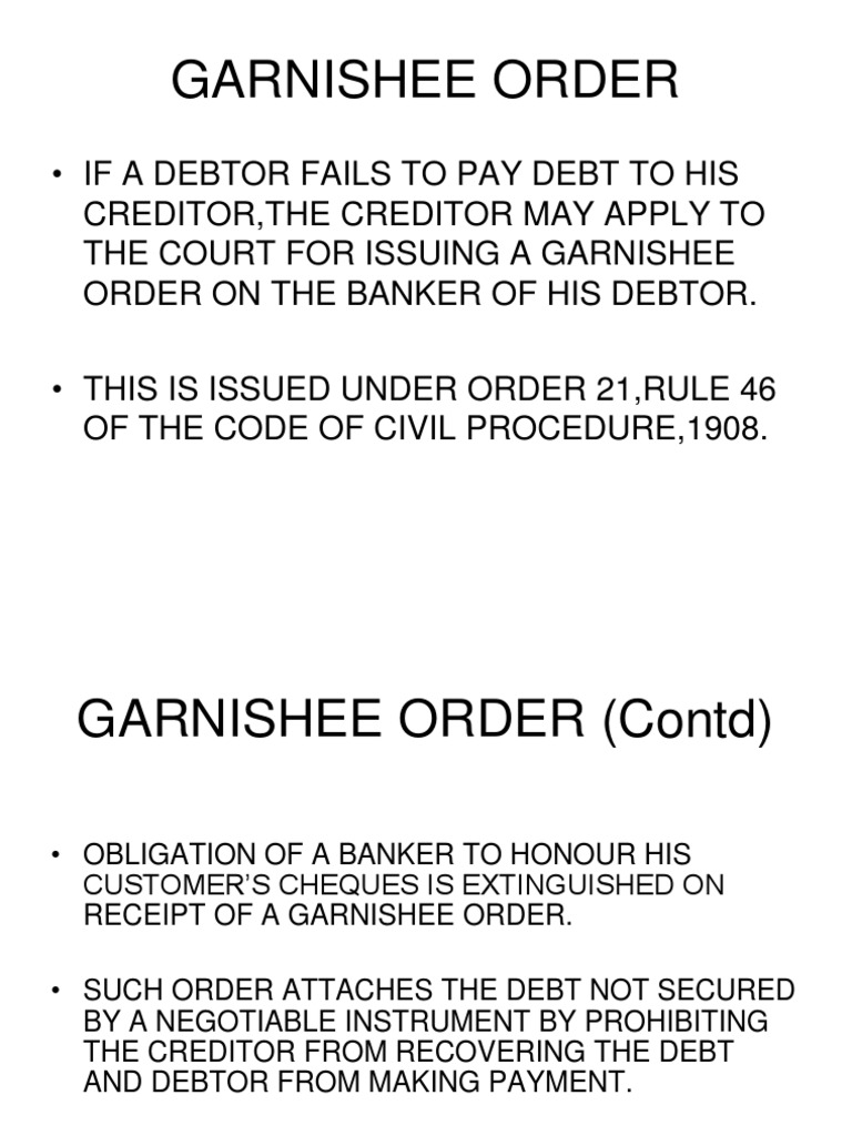 A Comprehensive Overview of Garnishee Orders and their Impact on Bank ...