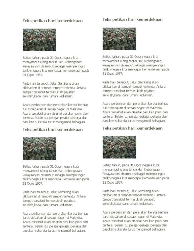 Teks Petikan Hari Kemerdekaan | PDF