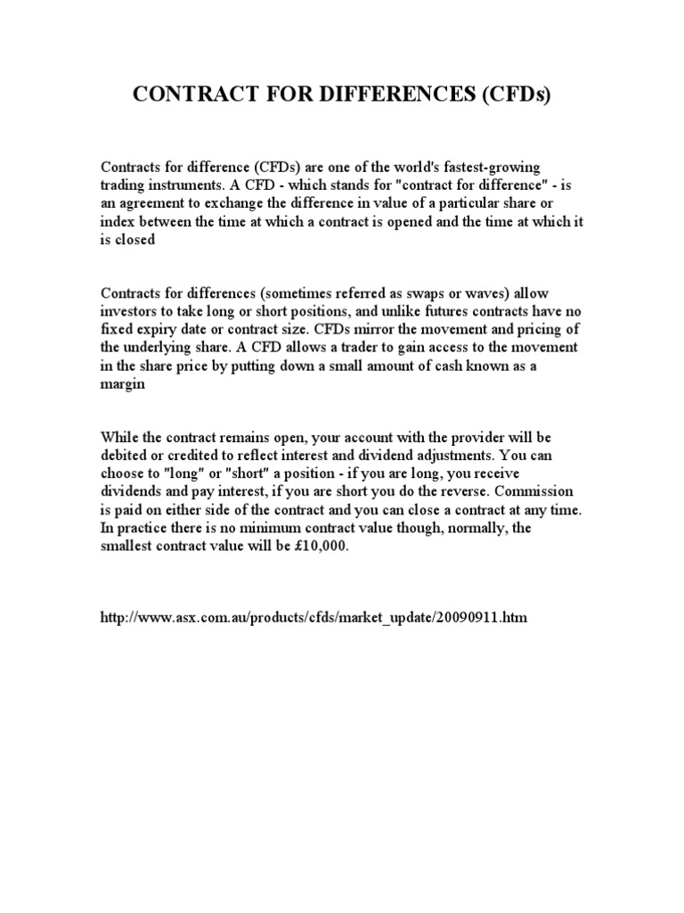 Contract for Differences | Contract For Difference | Share (Finance)